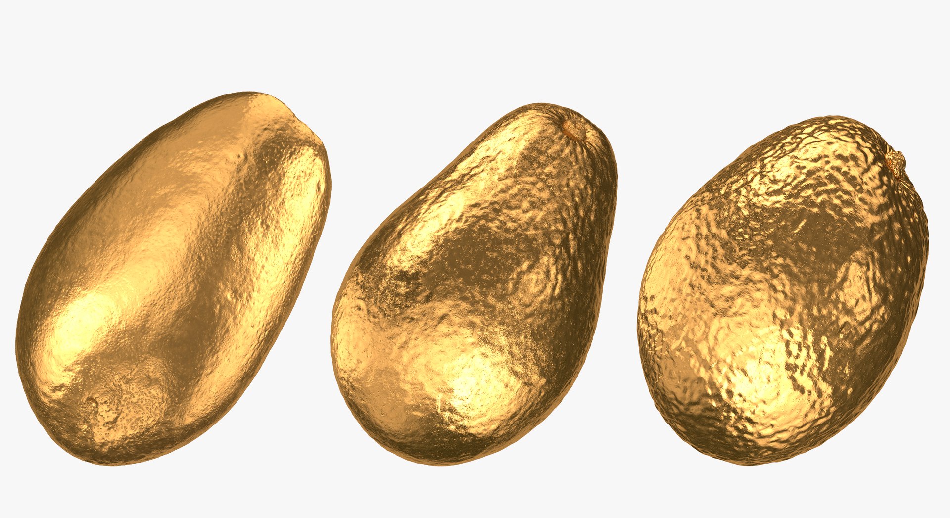 Avocados Gold Collection 01 - 3 models 3D model - TurboSquid 1788093