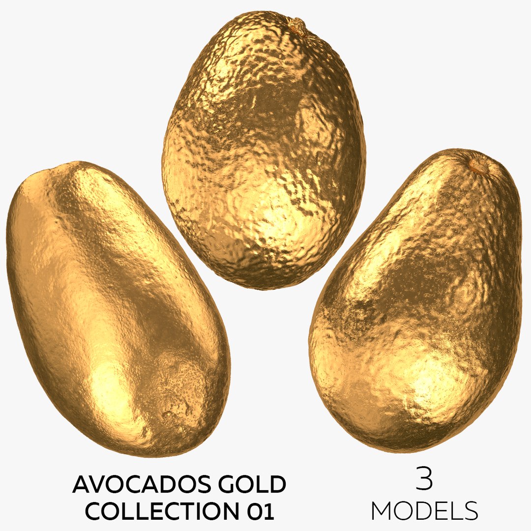 Avocados Gold Collection 01 - 3 models 3D model - TurboSquid 1788093