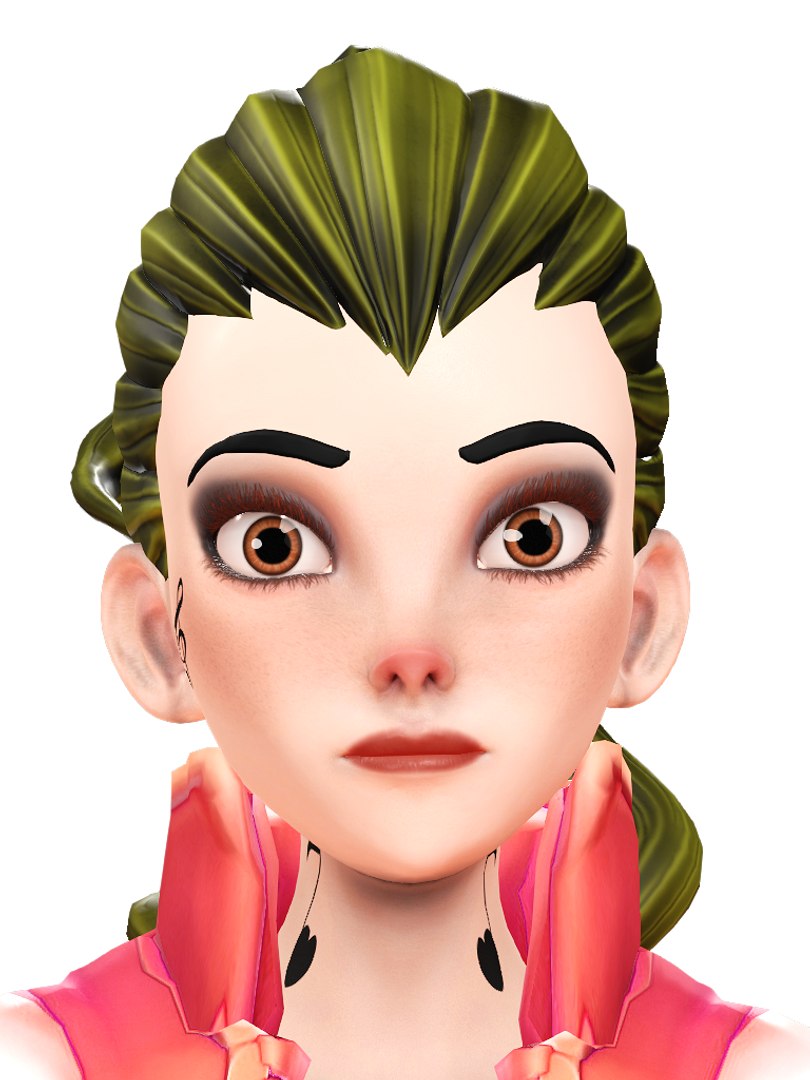 3D Cartoon Rigged Hip Hop Dancer Girl-Laura Character 3D Model ...