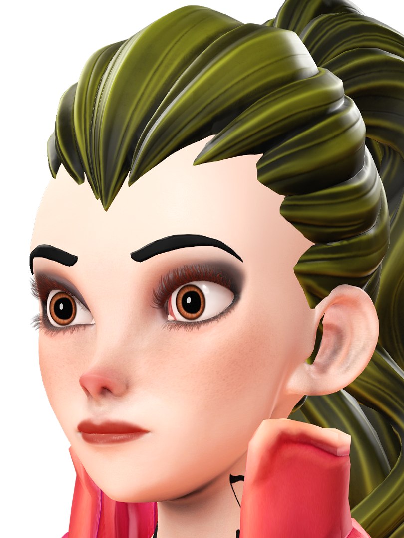 3D Cartoon Rigged Hip Hop Dancer Girl-Laura Character 3D Model ...