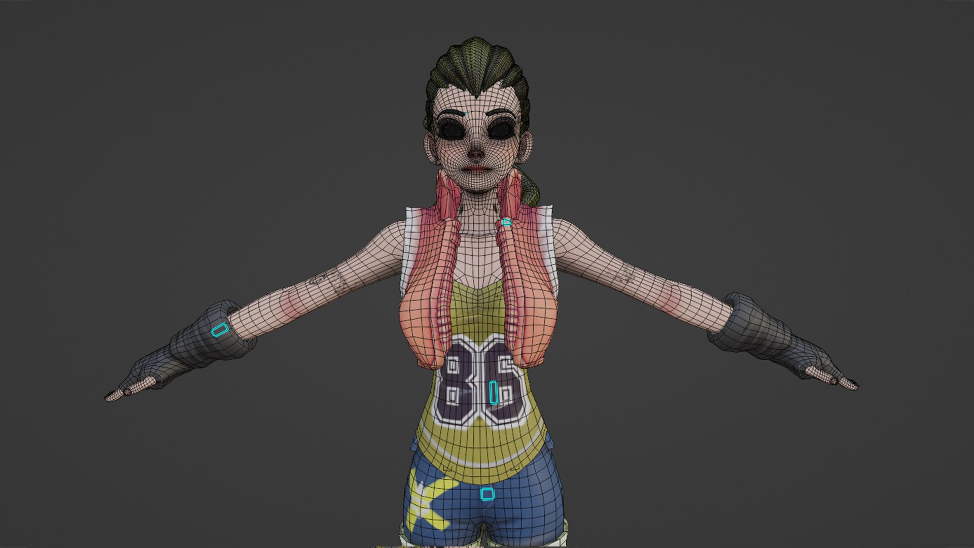 3D Cartoon Rigged Hip Hop Dancer Girl-Laura Character 3D Model ...