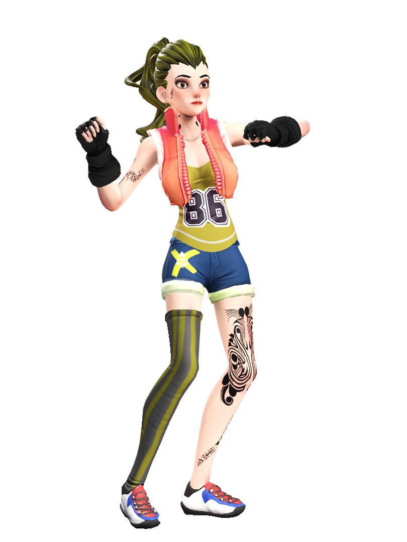 3D Cartoon Rigged Hip Hop Dancer Girl-Laura Character 3D Model ...