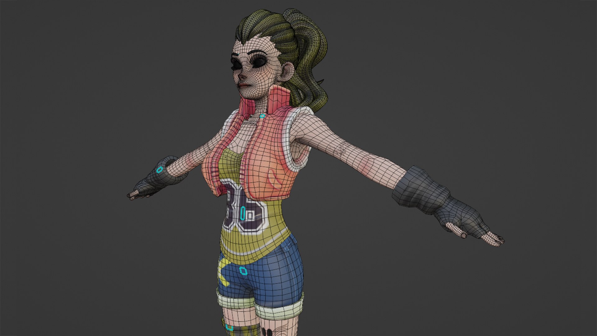 3D Cartoon Rigged Hip Hop Dancer Girl-Laura Character 3D Model ...