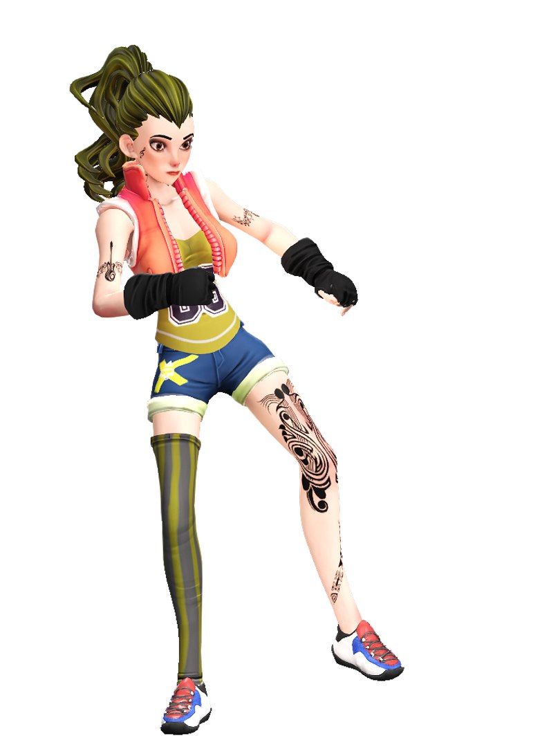 3D Cartoon Rigged Hip Hop Dancer Girl-Laura Character 3D Model ...