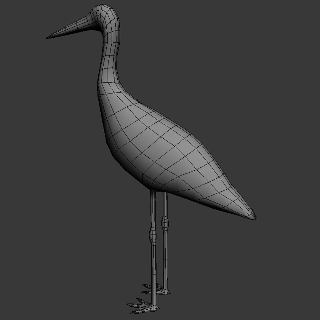 Stork 3d Model
