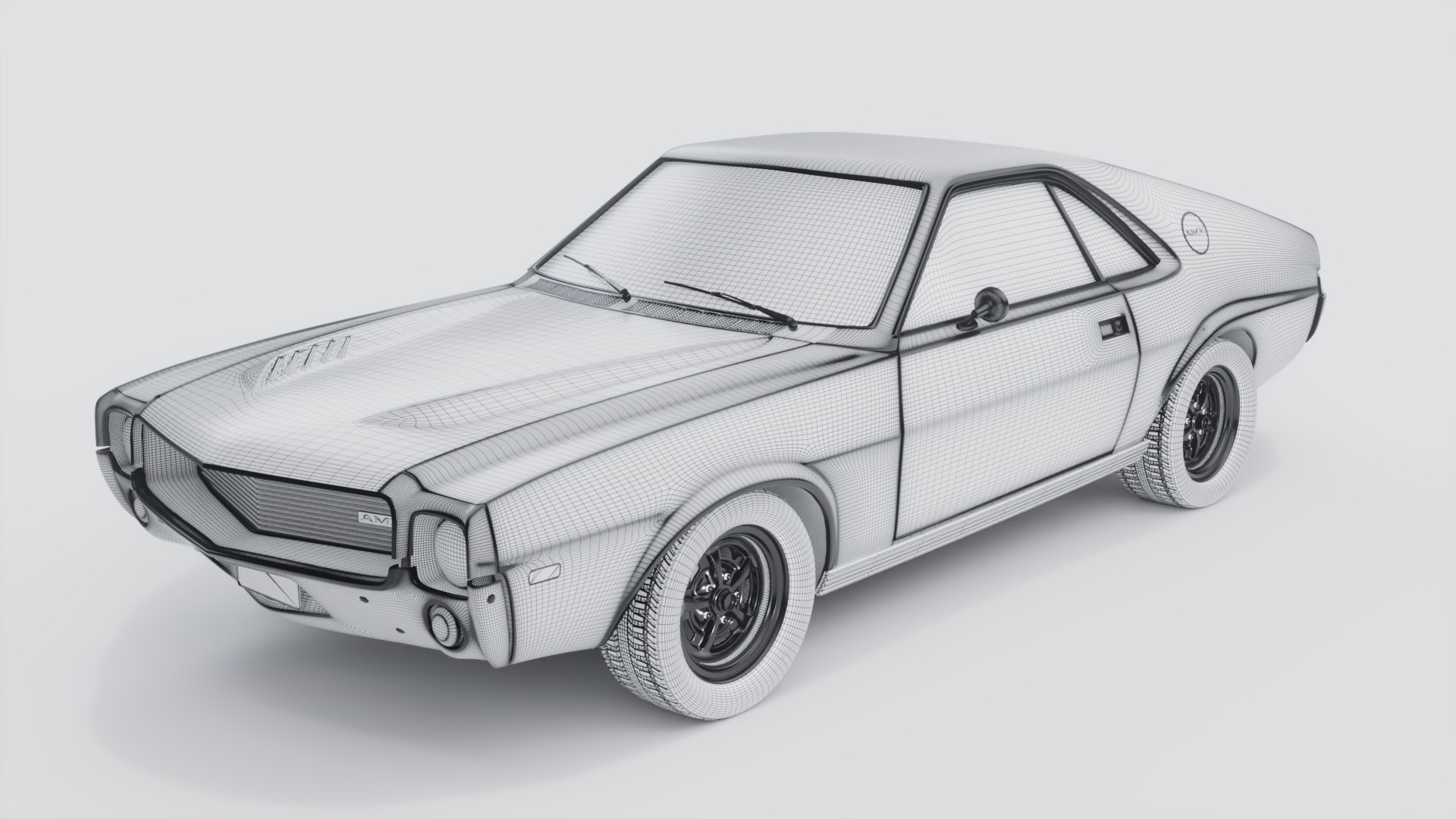 3D 1968 AMC AMX Model - TurboSquid 2108578