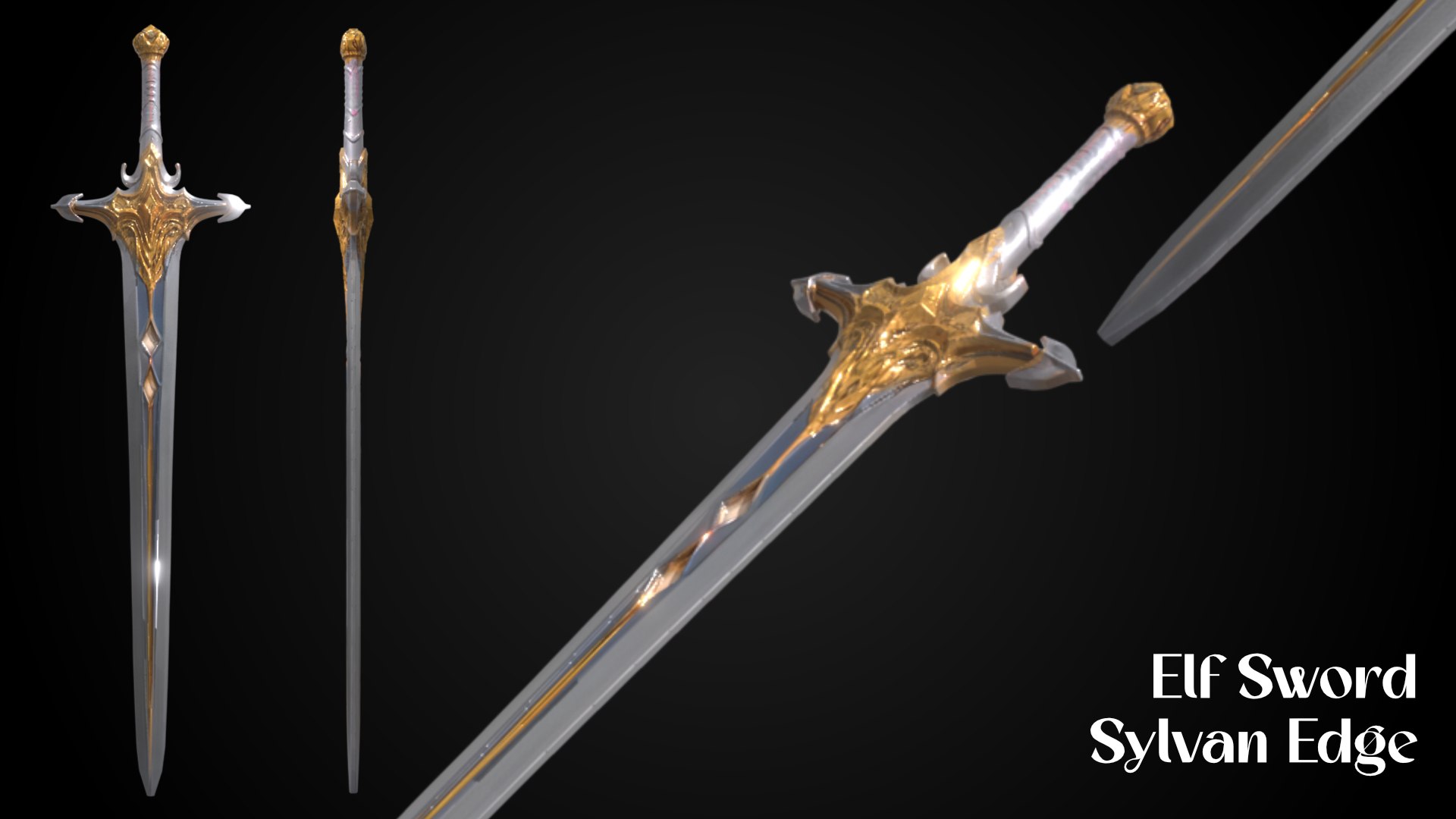 Stylized Fantasy Sword Pack - Elf Sword 3D Model - TurboSquid 2426800