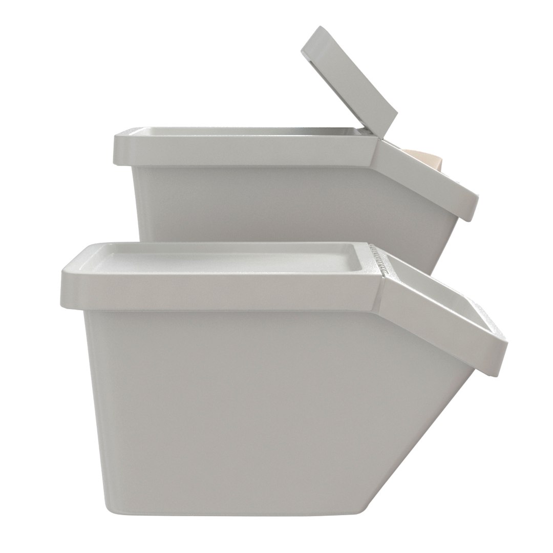 Sortera Ikea Recycling Bin With Lid White Boxes 3D Model - TurboSquid ...