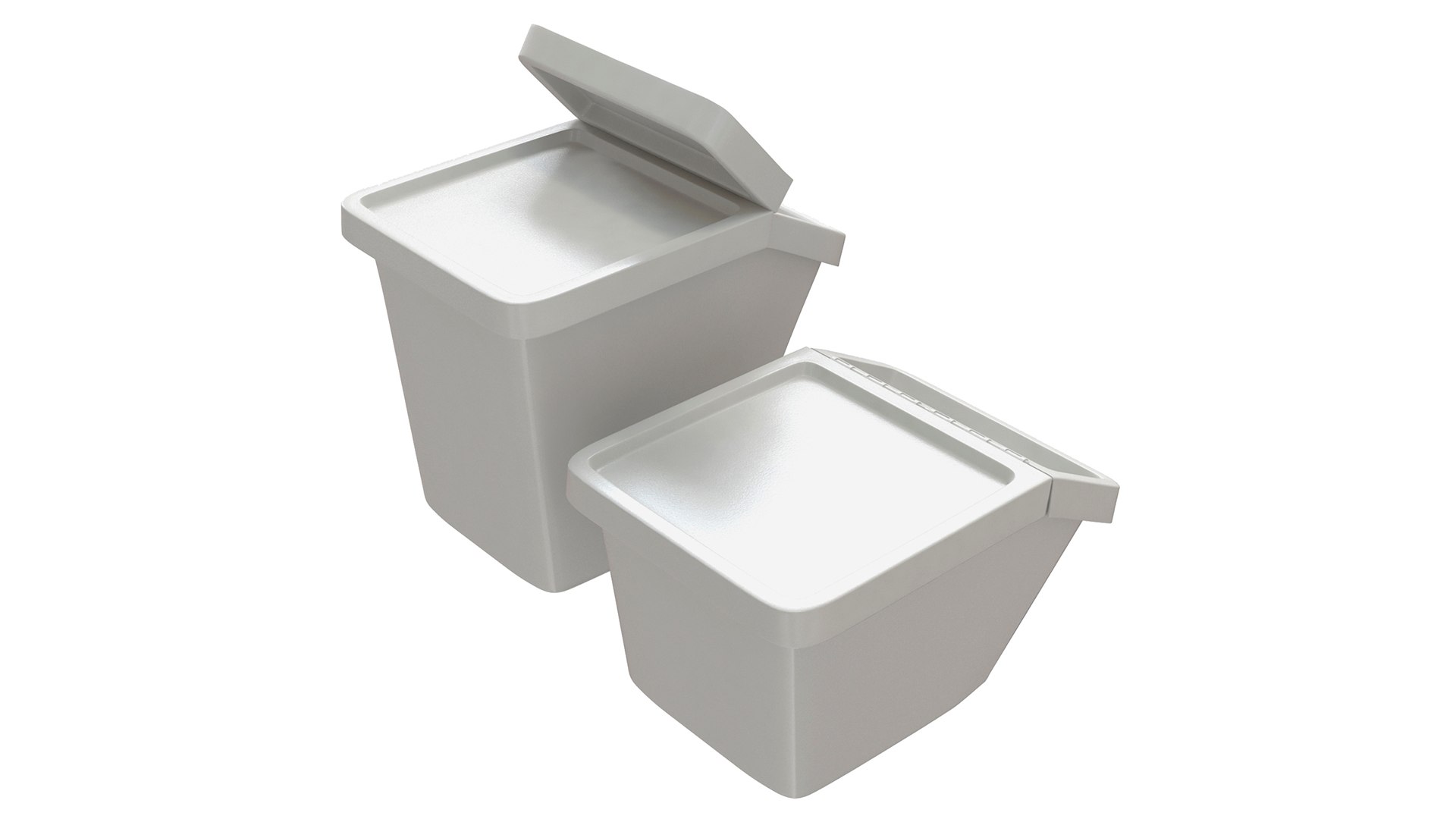 Sortera Ikea Recycling Bin With Lid White Boxes 3D Model - TurboSquid ...