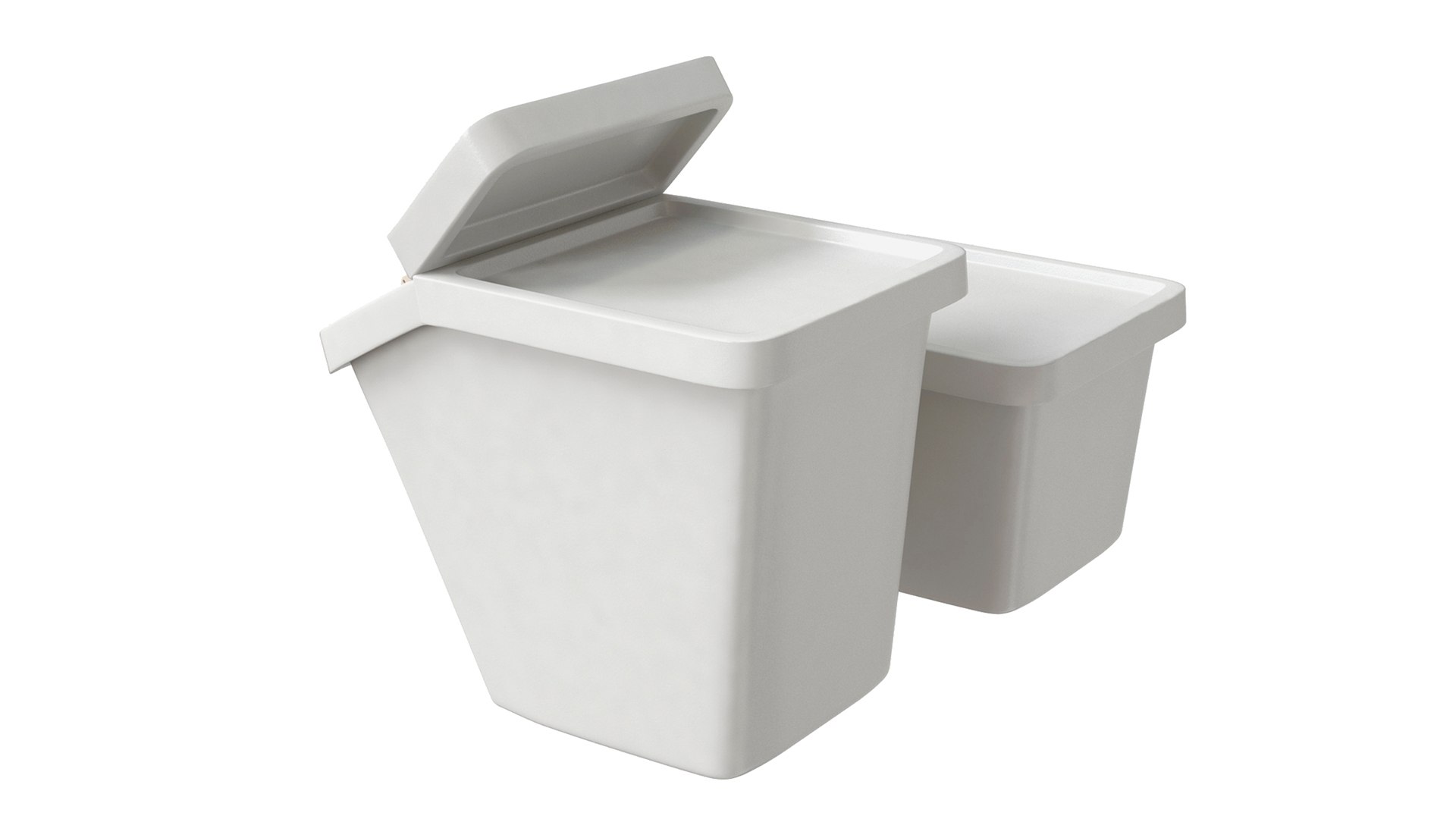 Sortera Ikea Recycling Bin With Lid White Boxes 3D Model - TurboSquid ...