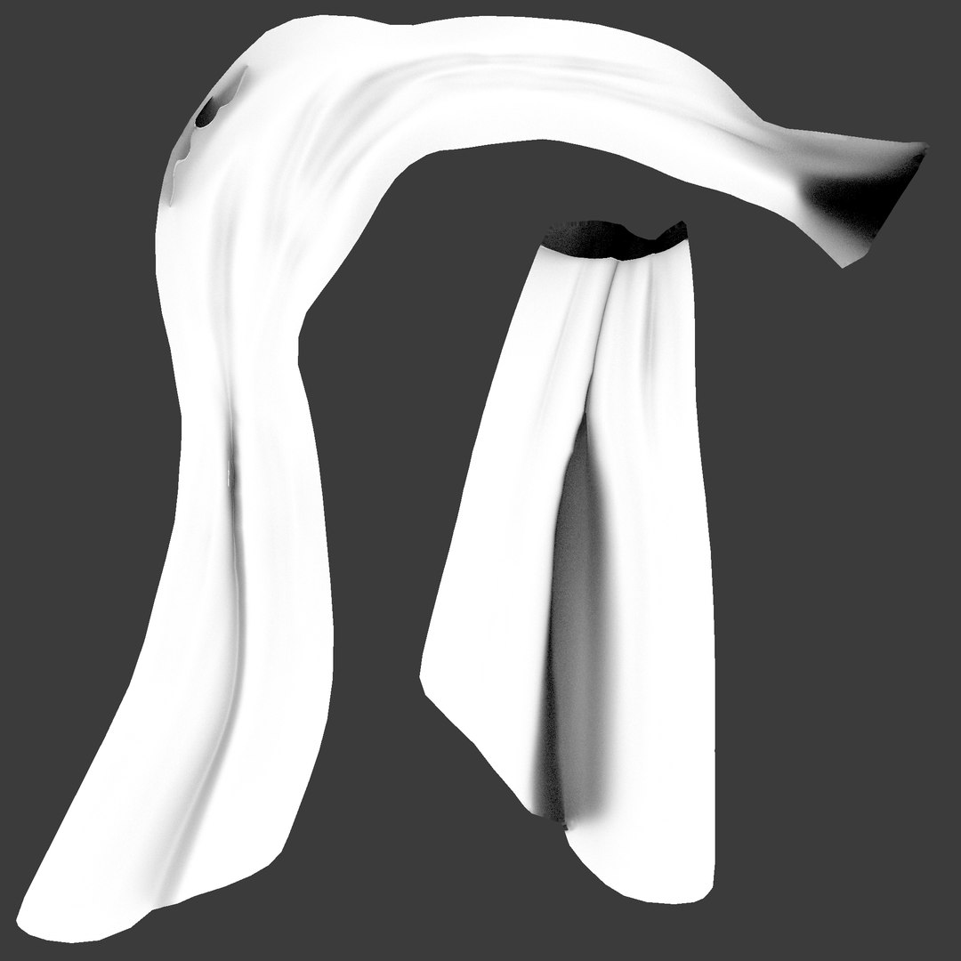 3D Loose Wrapped Around Neck Scarf - TurboSquid 1971930