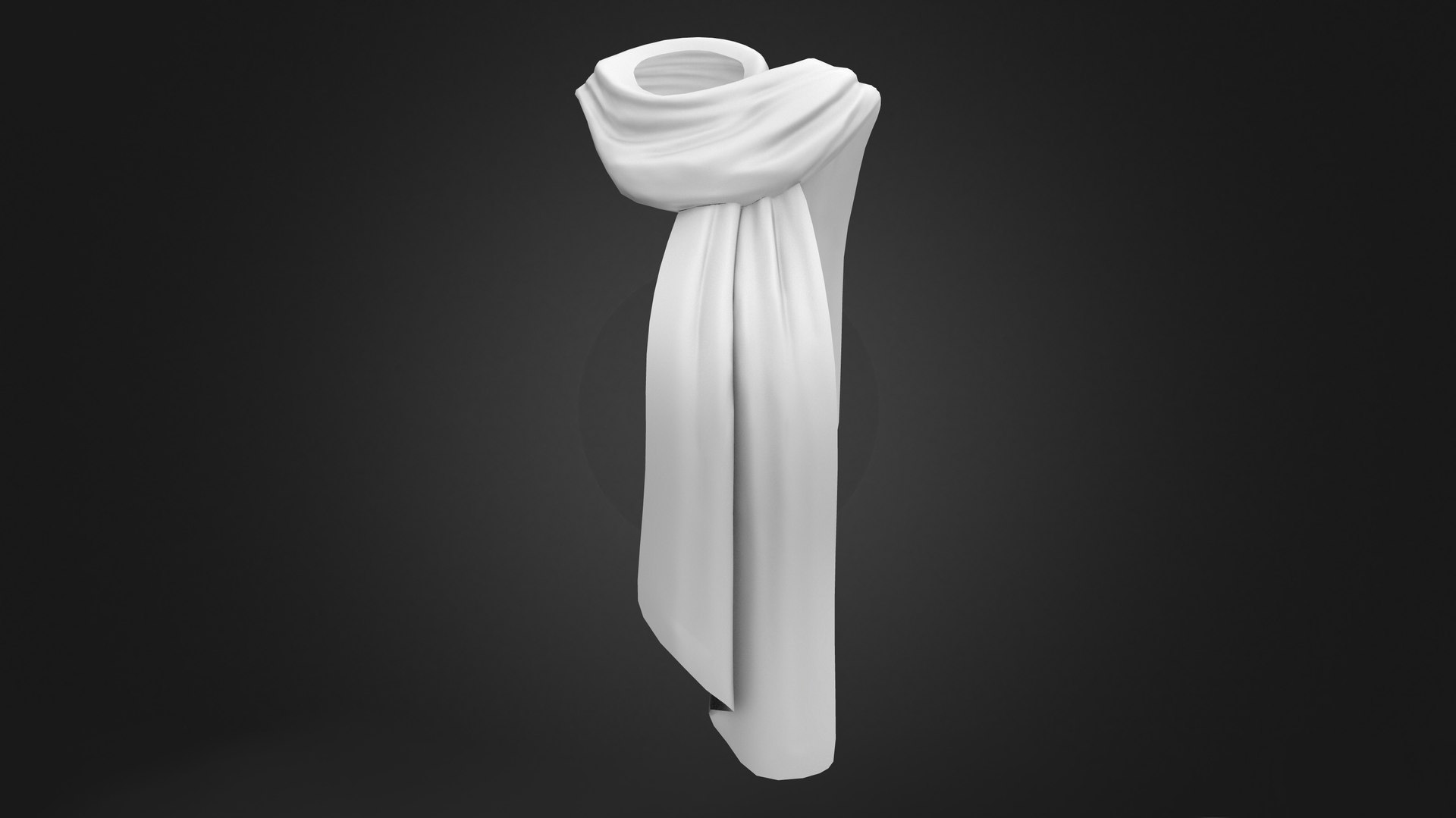 3D Loose Wrapped Around Neck Scarf - TurboSquid 1971930