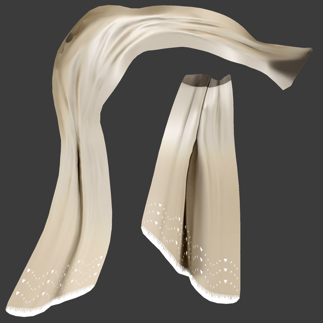 3D Loose Wrapped Around Neck Scarf - TurboSquid 1971930