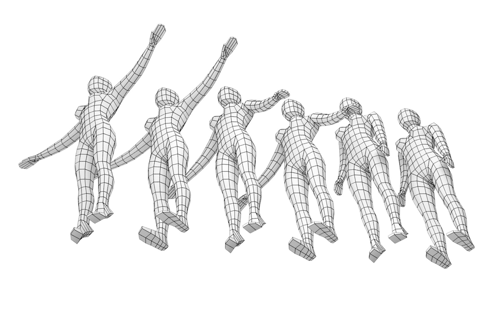 3D Natural Female In 6 Modeling Poses COLLECTION Model - TurboSquid 2216921