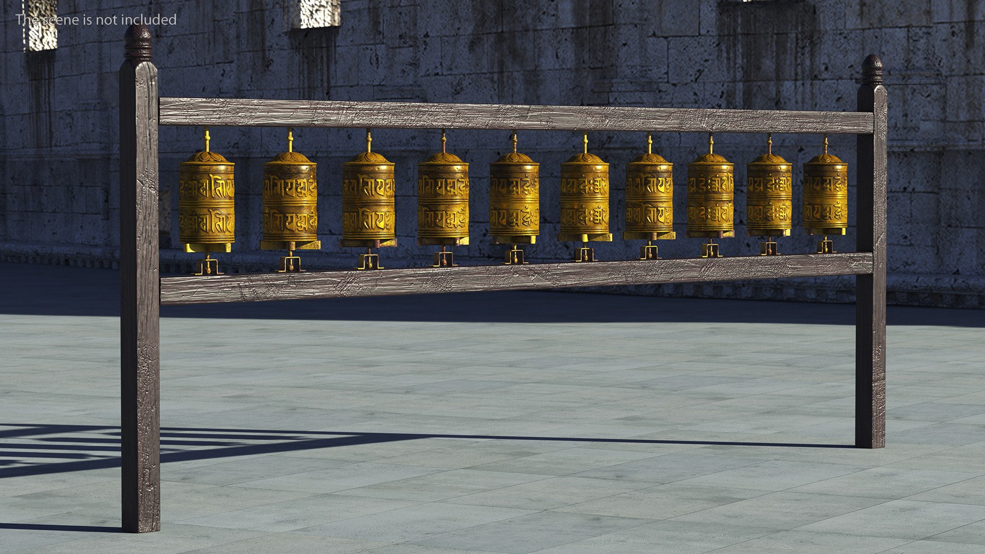 Gold Prayer Wheel 3D - TurboSquid 2054538