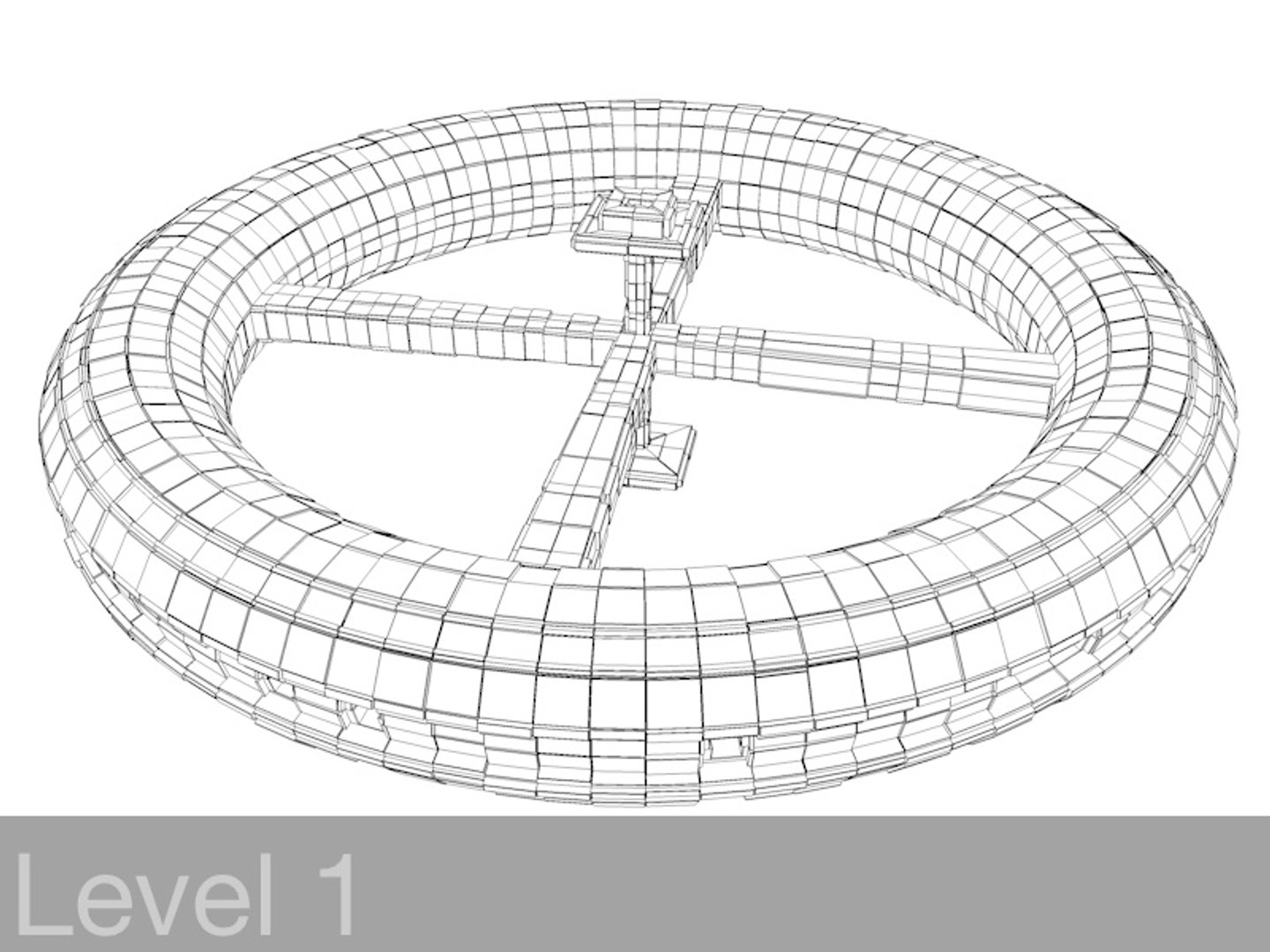 space station - ring 3d model