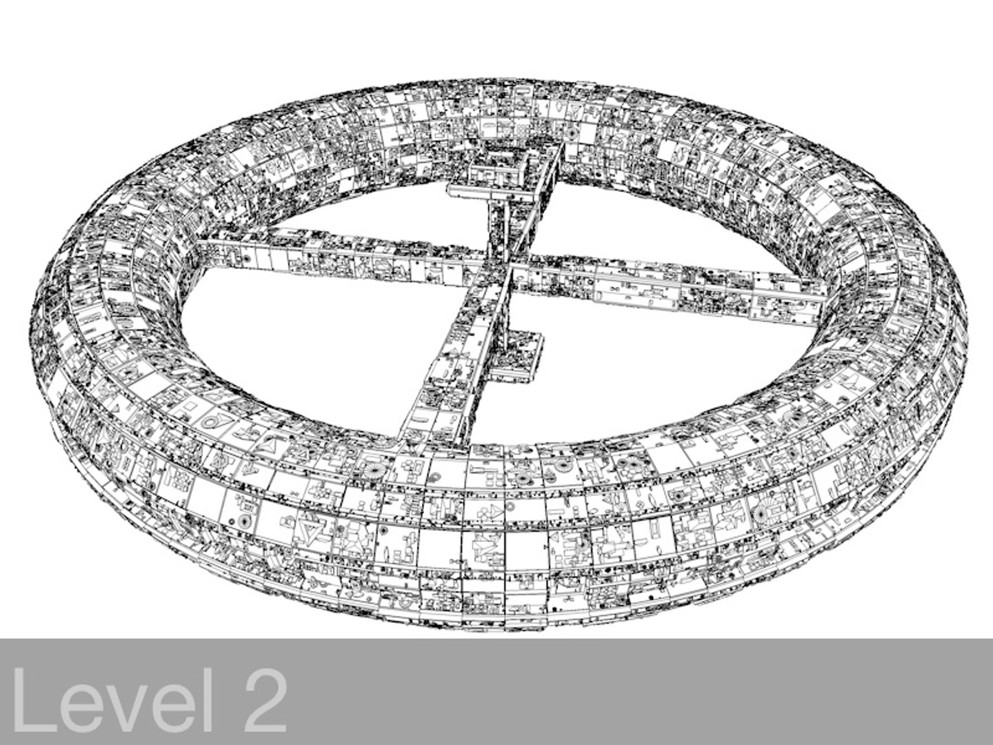 space station - ring 3d model