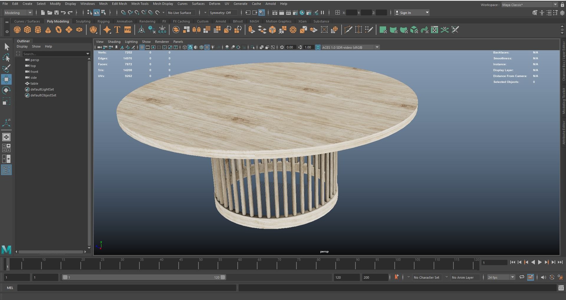 3D Round Table Round Table V3 3D Model VR AR PBR - TurboSquid 1989098