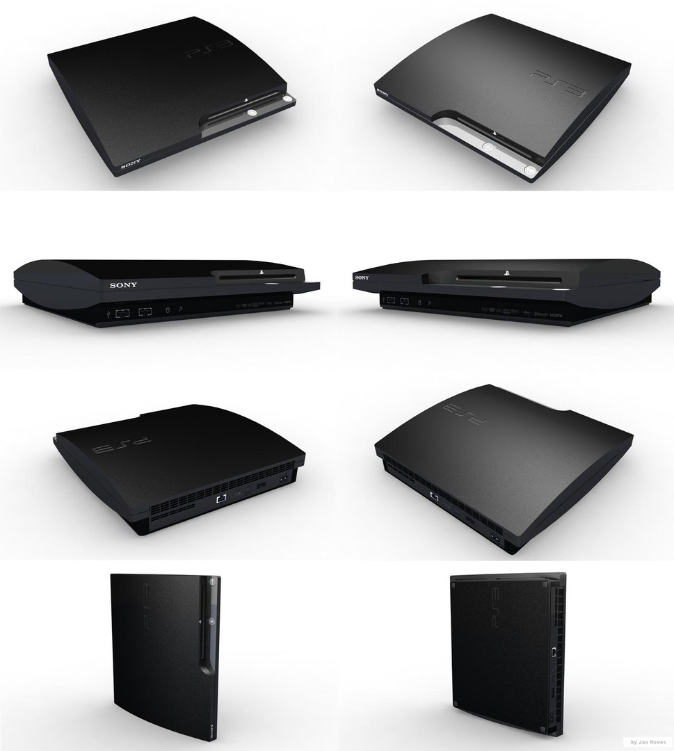 3d Model Of Ps3 Slim