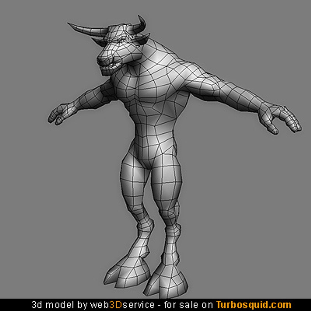 Minotaur 2510 Triangles Modeled 3d Model
