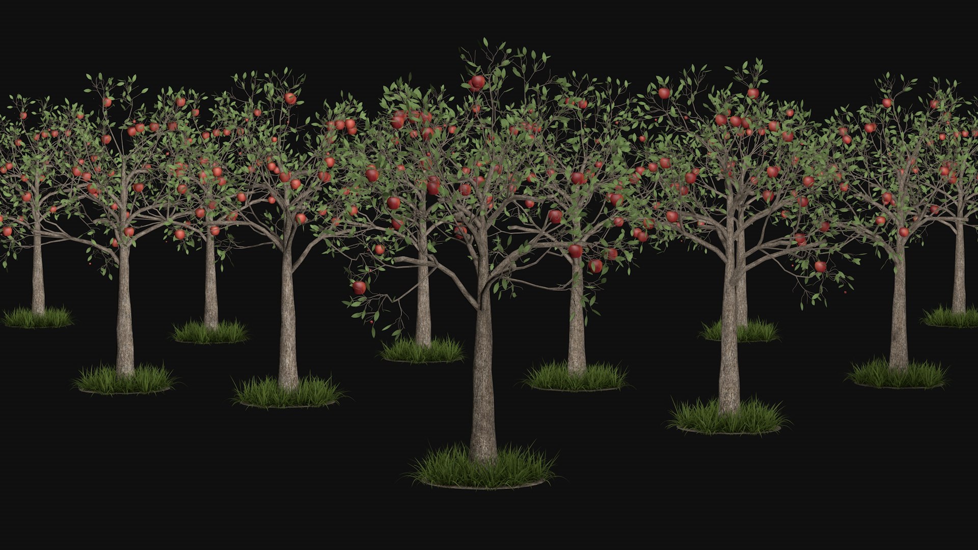 3D Apple Tree With Fruits - TurboSquid 2361144