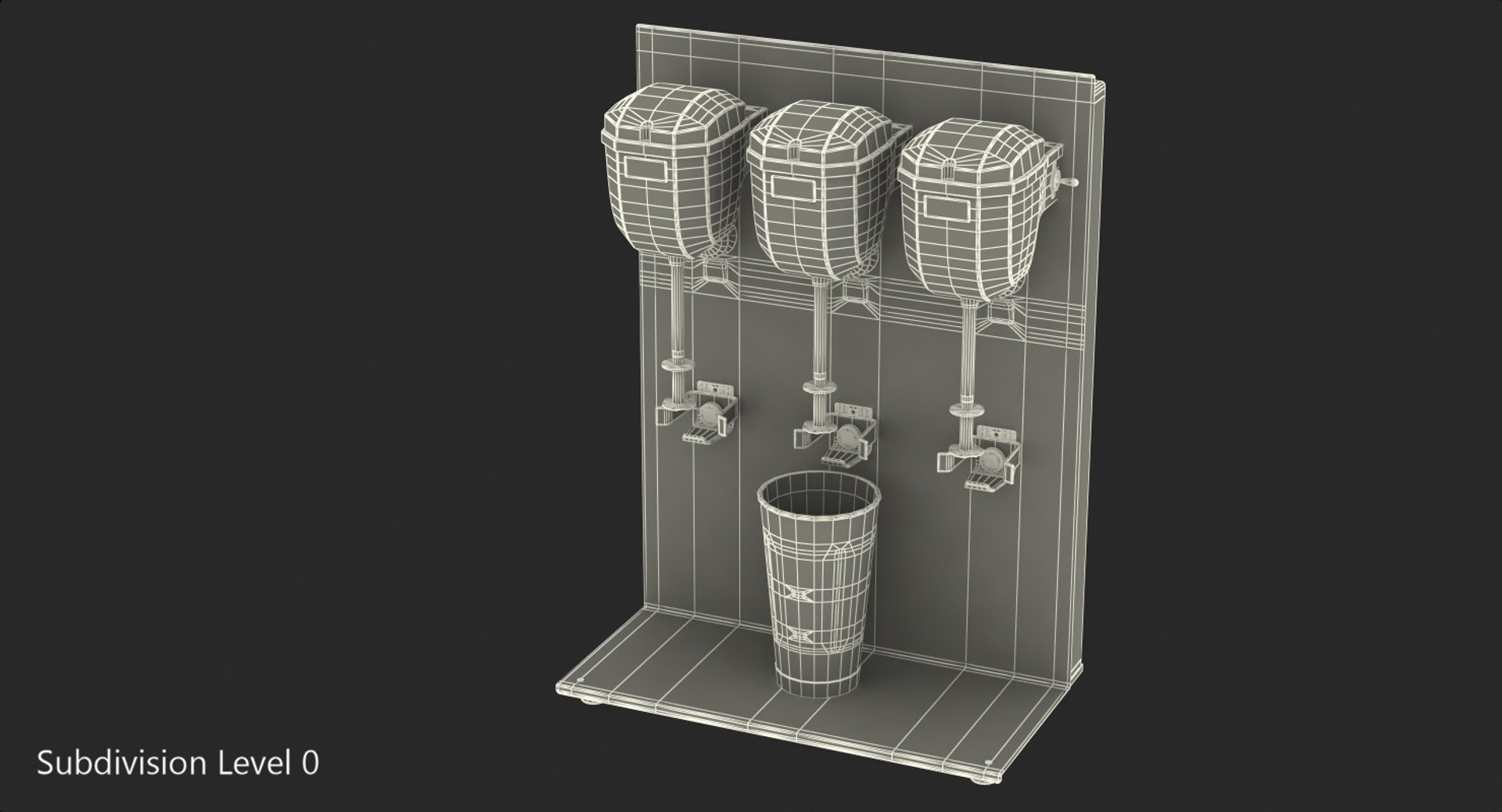 3D Triple Head Milk Shake Model - TurboSquid 1279816