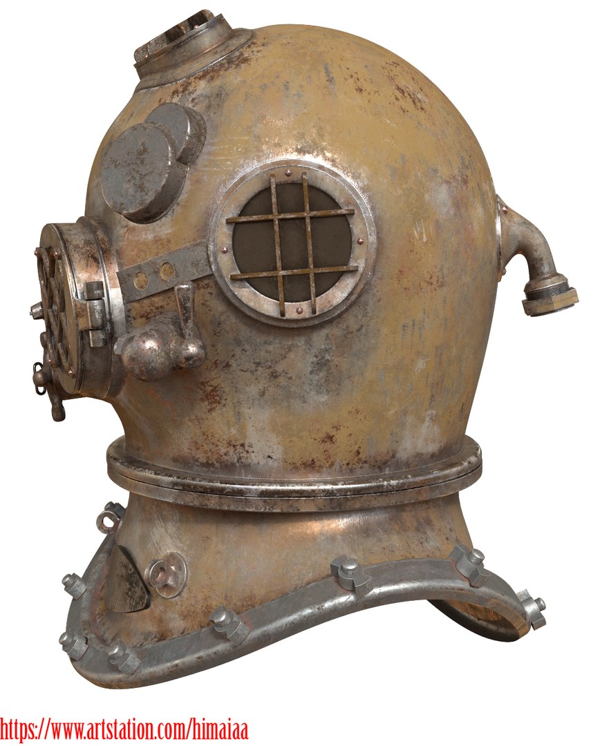 3D Deep Sea Helmet Model - TurboSquid 1616360