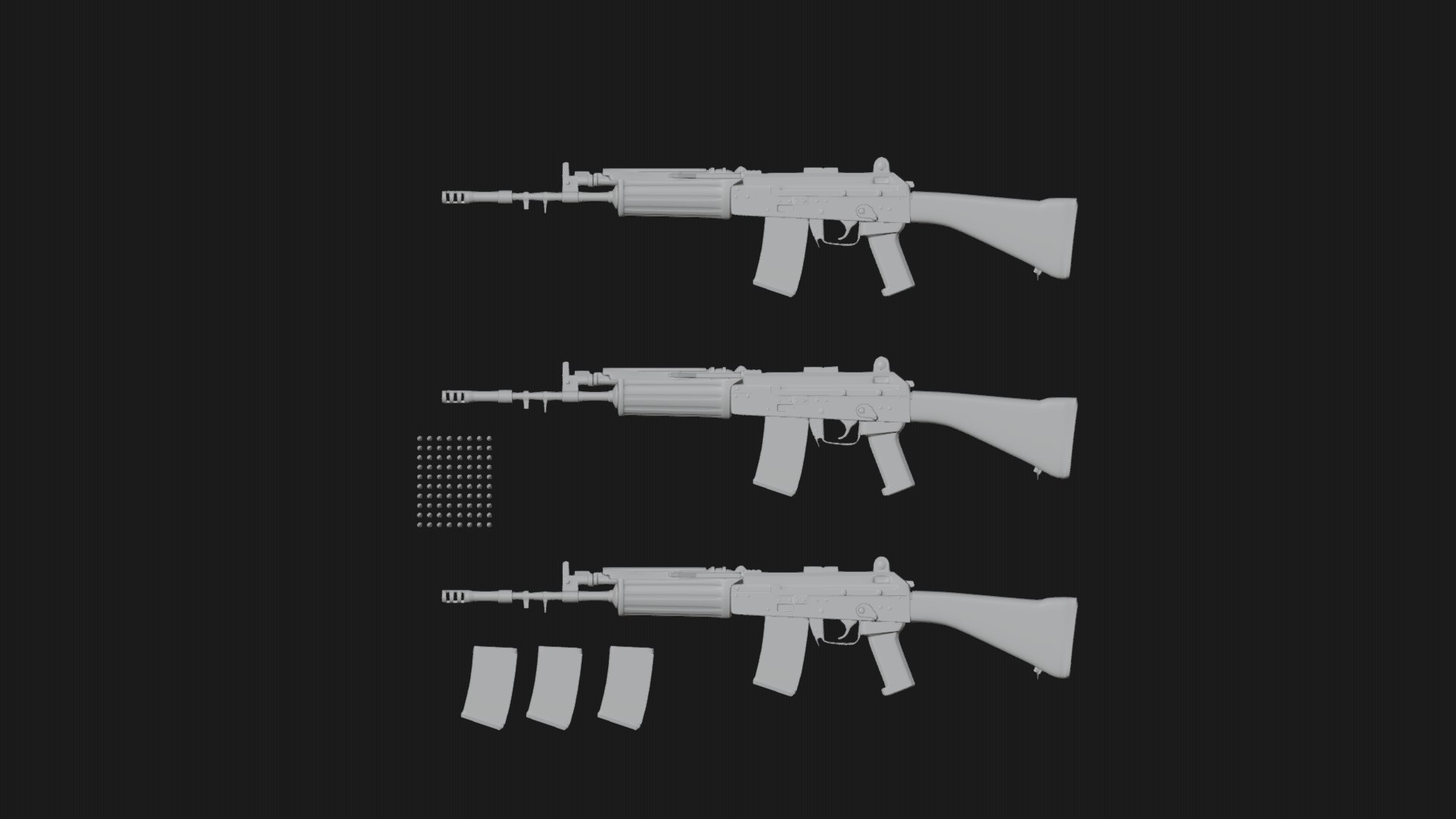 3D Model Insas Assault Rifle - TurboSquid 1453318