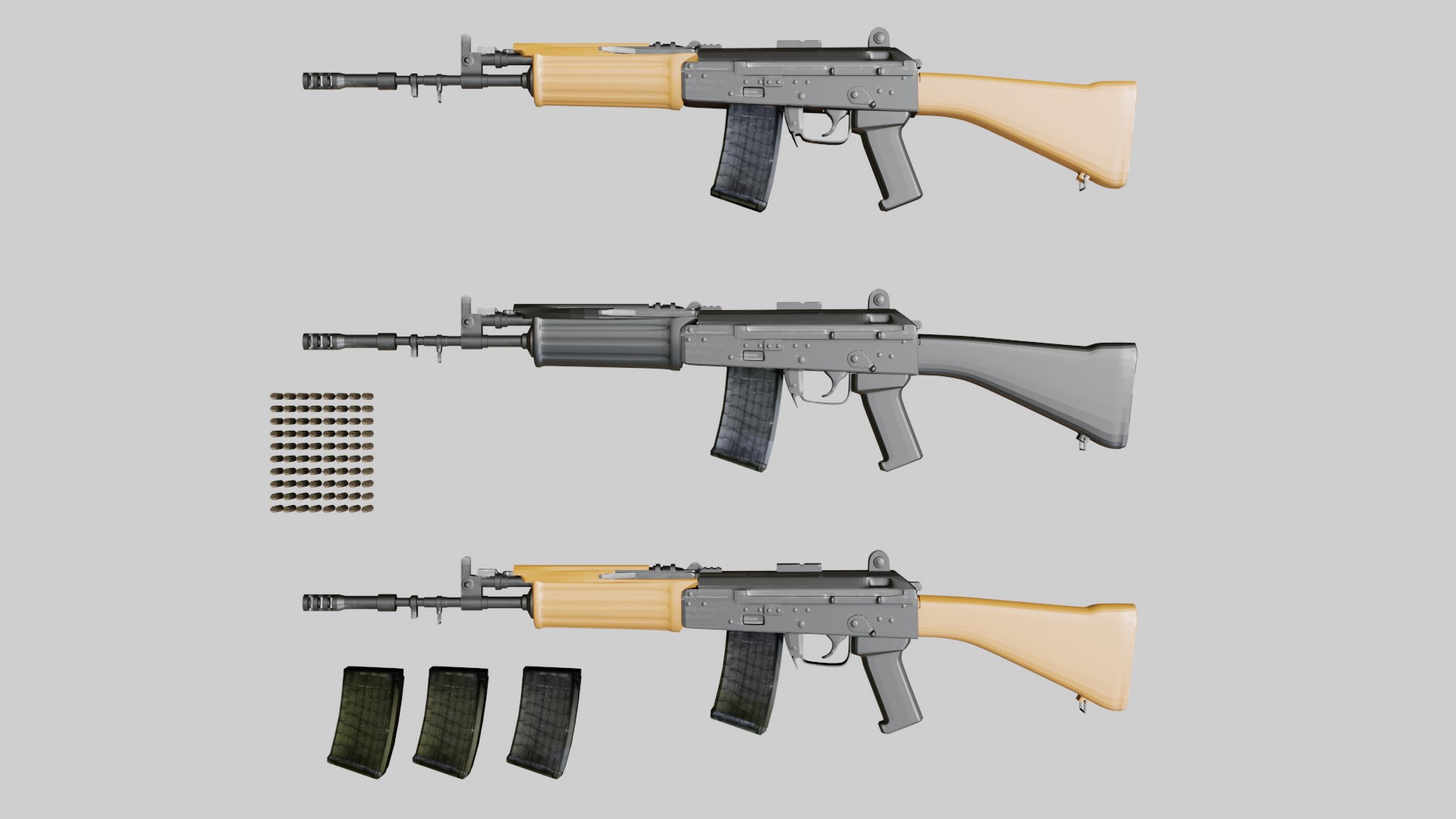 3D Model Insas Assault Rifle - TurboSquid 1453318
