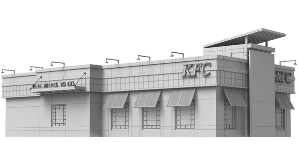 modelo 3d Edificio detallado de KFC - TurboSquid 2013489