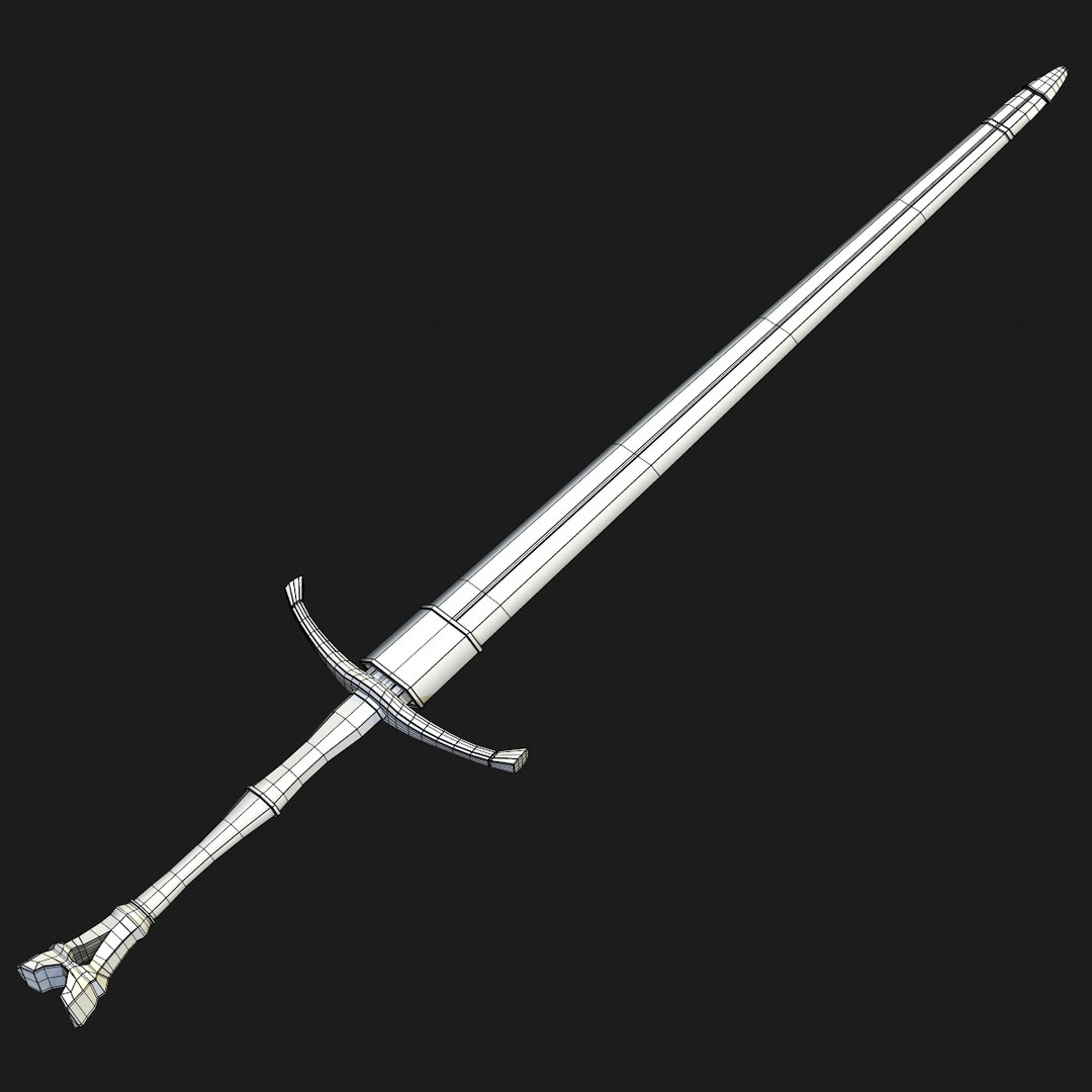 iron longsword sword 3d 3ds