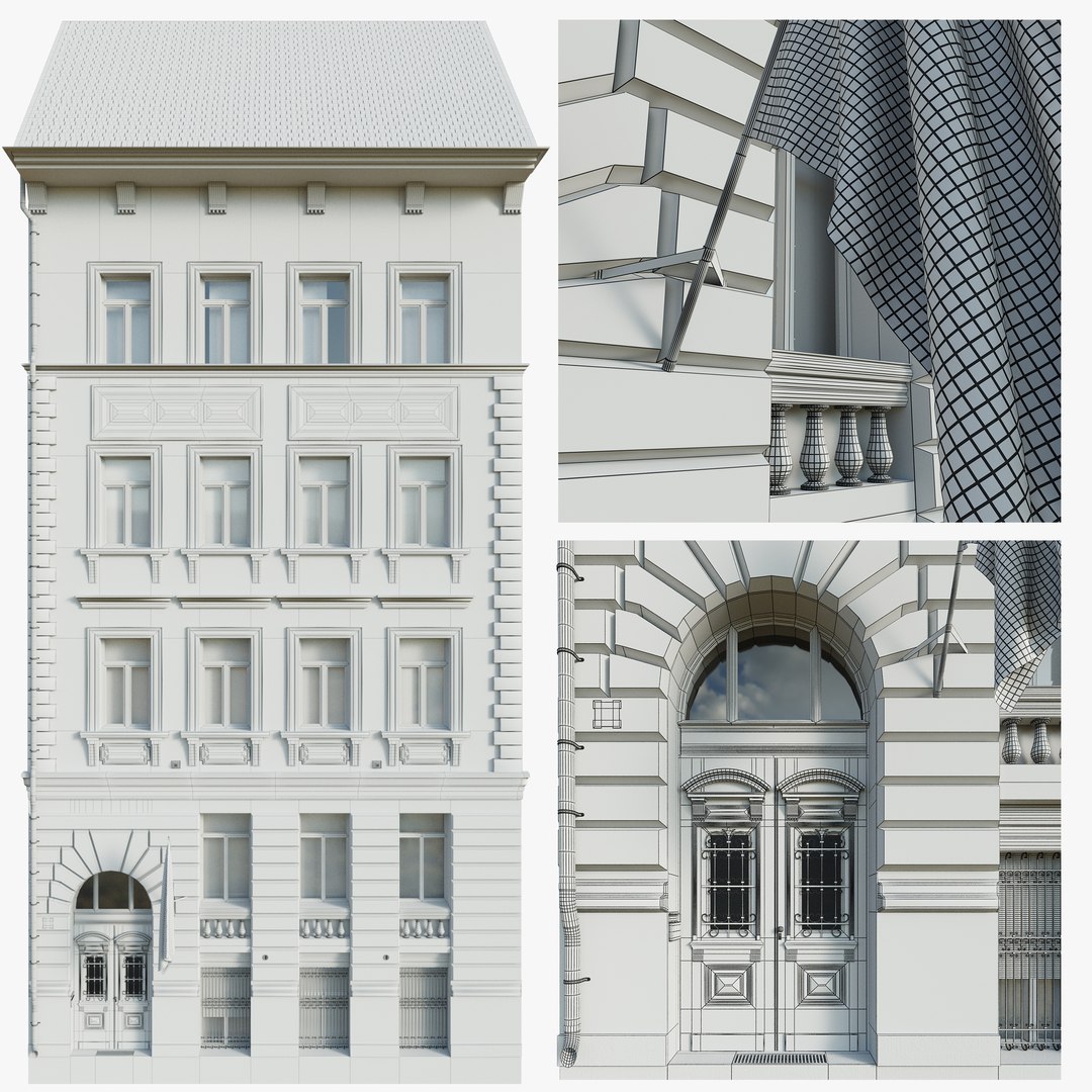 3D European Building Model - TurboSquid 2288639