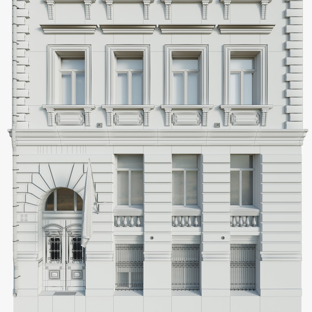 3D European Building Model - TurboSquid 2288639
