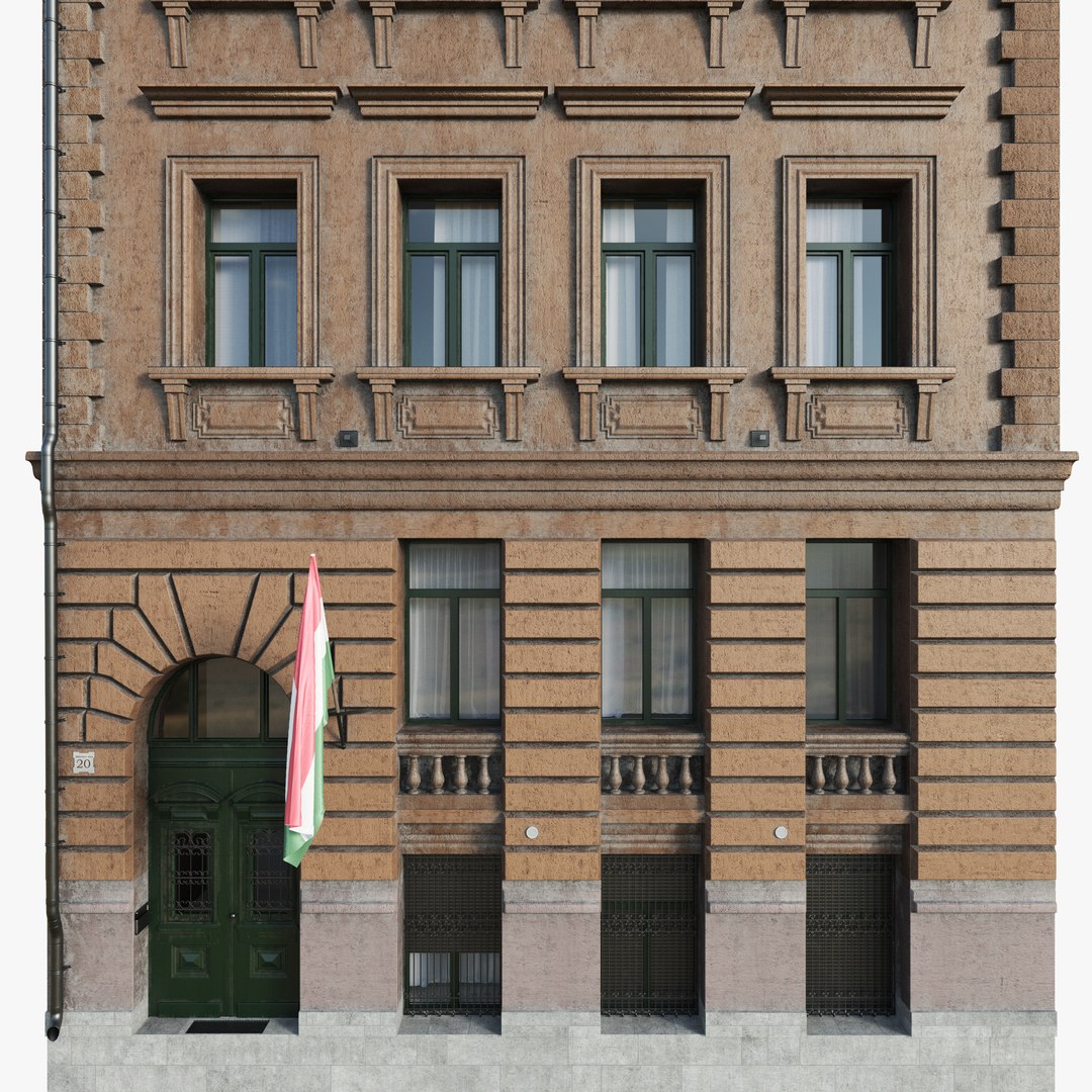 3D European Building Model - TurboSquid 2288639