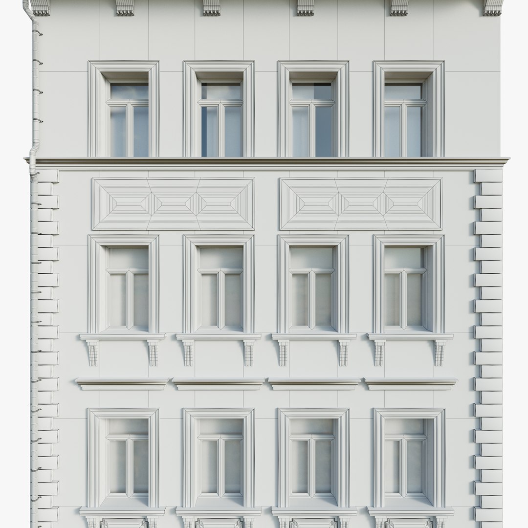 3D European Building Model - TurboSquid 2288639