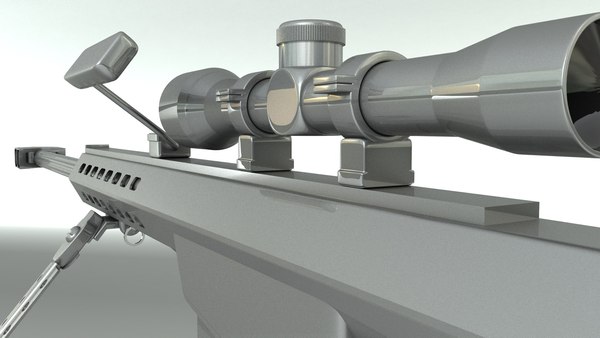 modelo 3d Francotirador Riffle Barrett.50 cal - TurboSquid 1744874