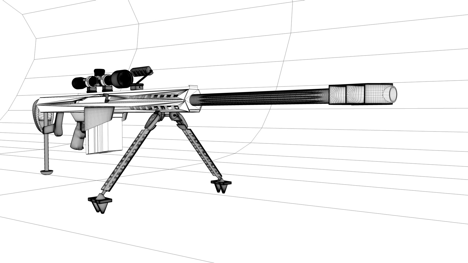 3D Sniper Rifle Barrett .50 Cal Model - TurboSquid 1744874