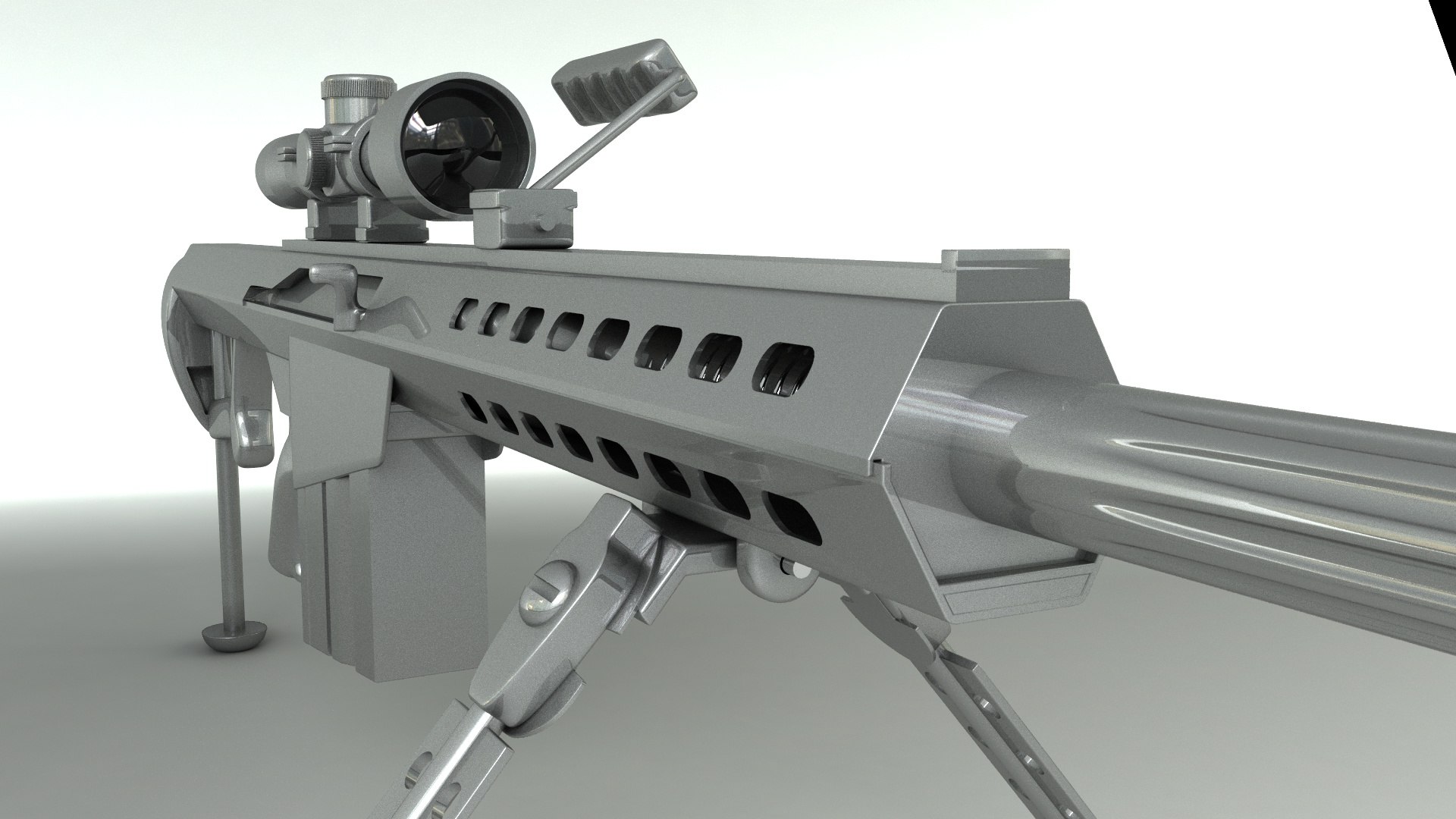 3D Sniper Rifle Barrett .50 Cal Model - TurboSquid 1744874