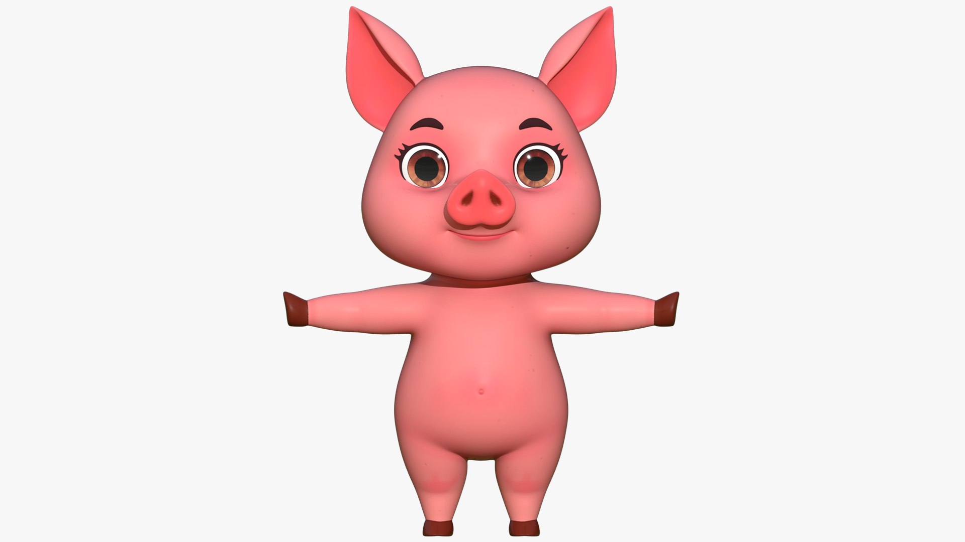 Cartoon Pig 3D Model - TurboSquid 1795416