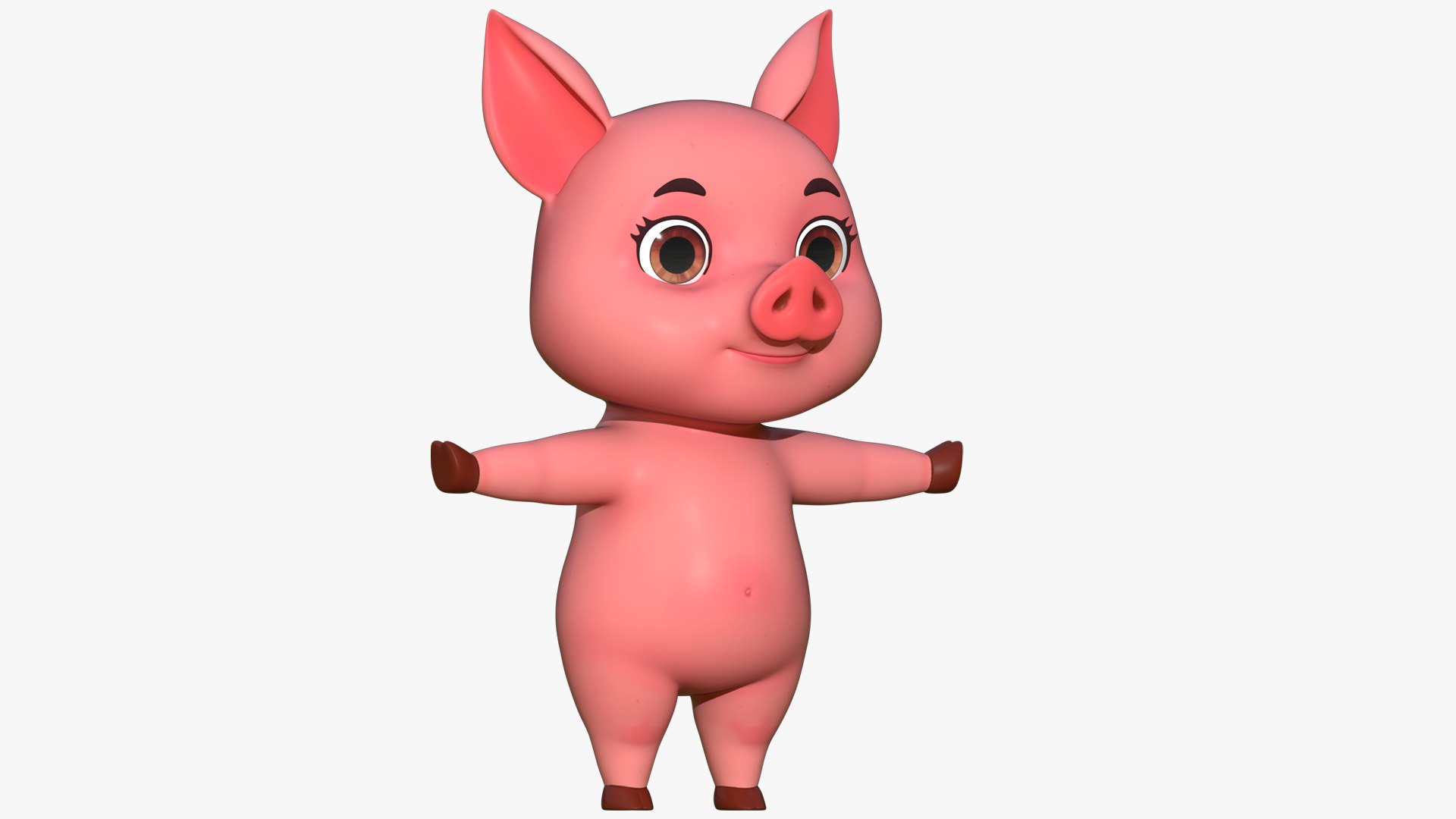 Cartoon Pig 3D Model - TurboSquid 1795416