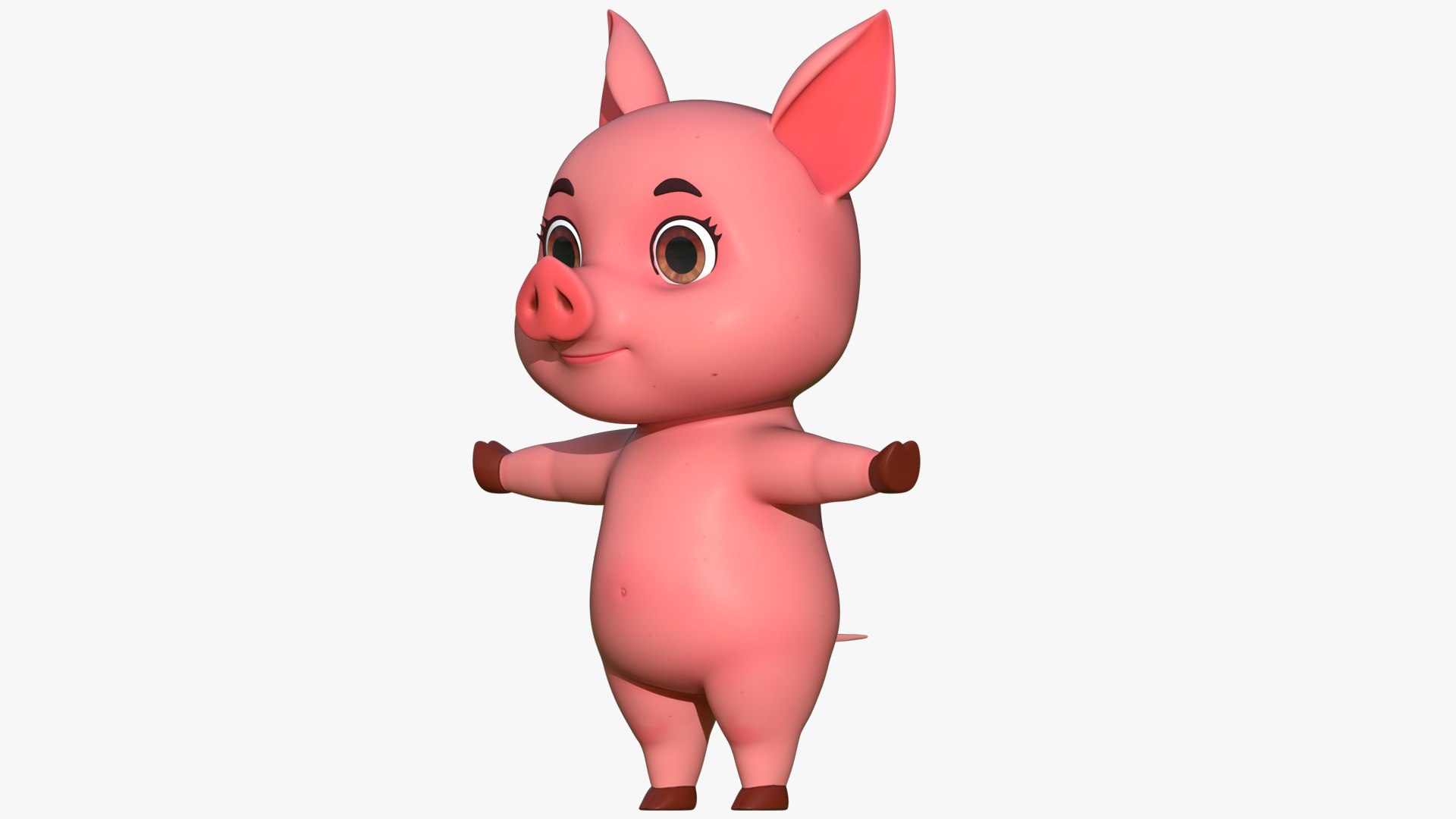 Cartoon Pig 3D Model - TurboSquid 1795416