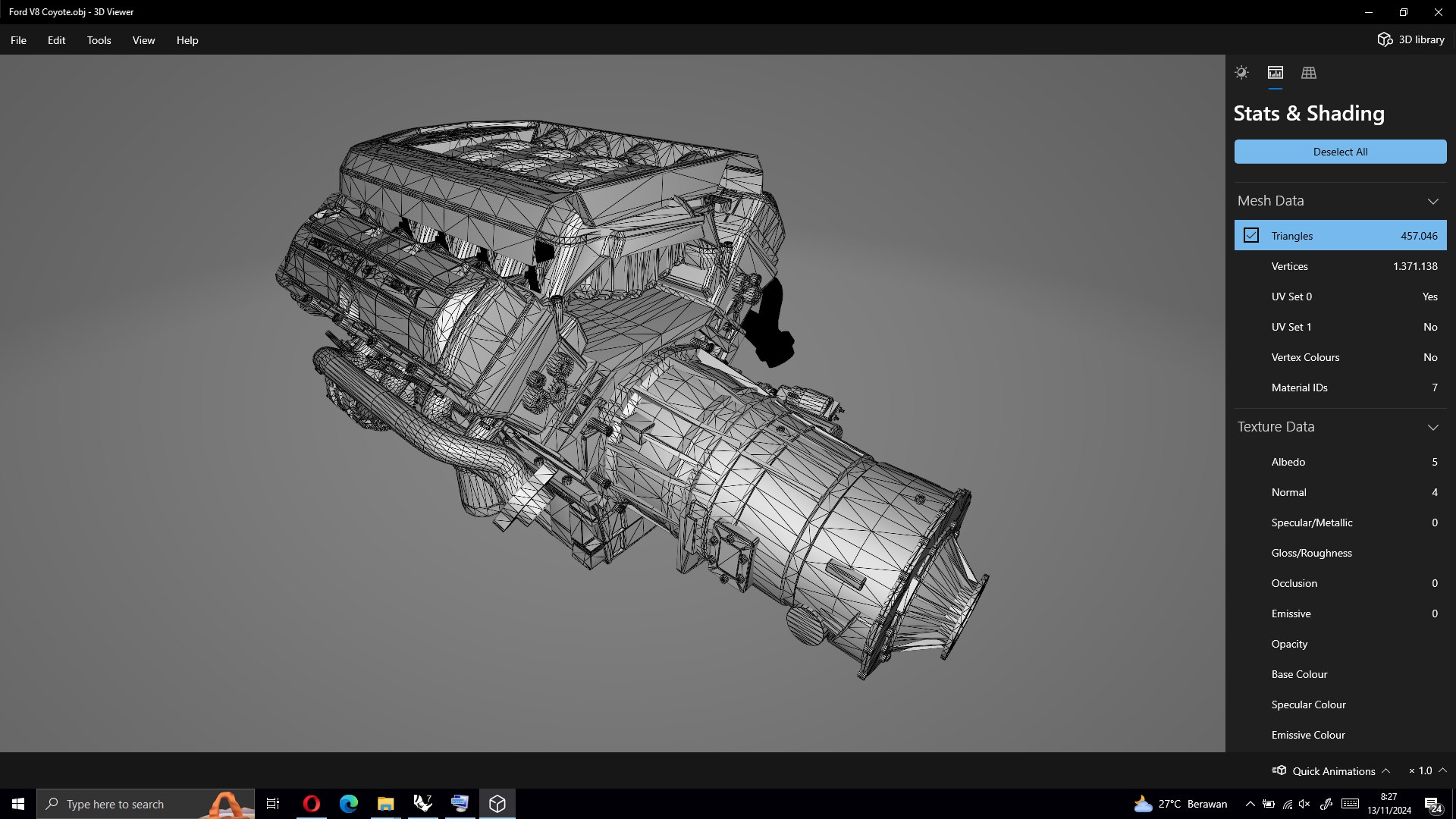 3D Ford Coyote Supercharged V8 Model - TurboSquid 2307156