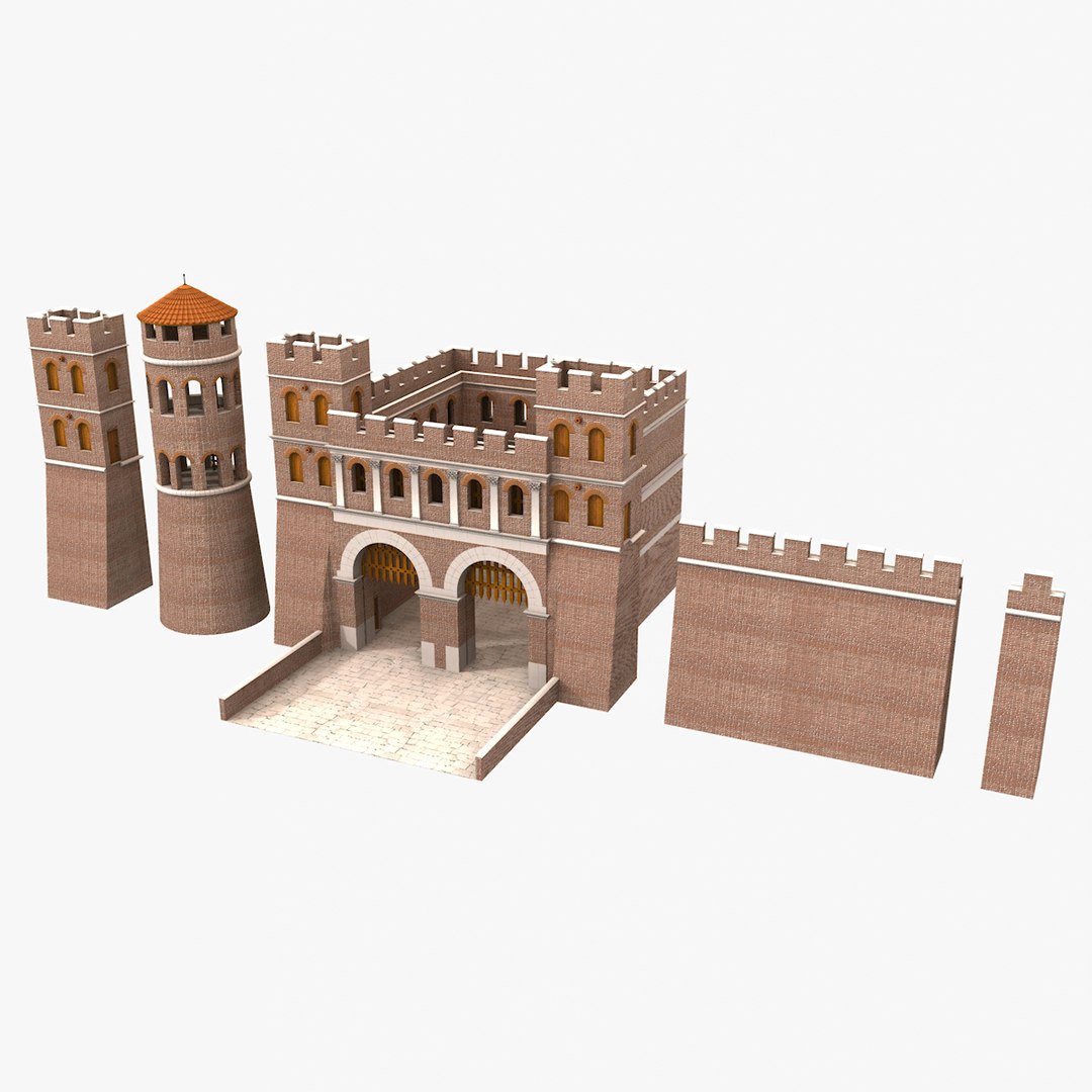 Ancient Roman Town Walls 3D Model - TurboSquid 1204269