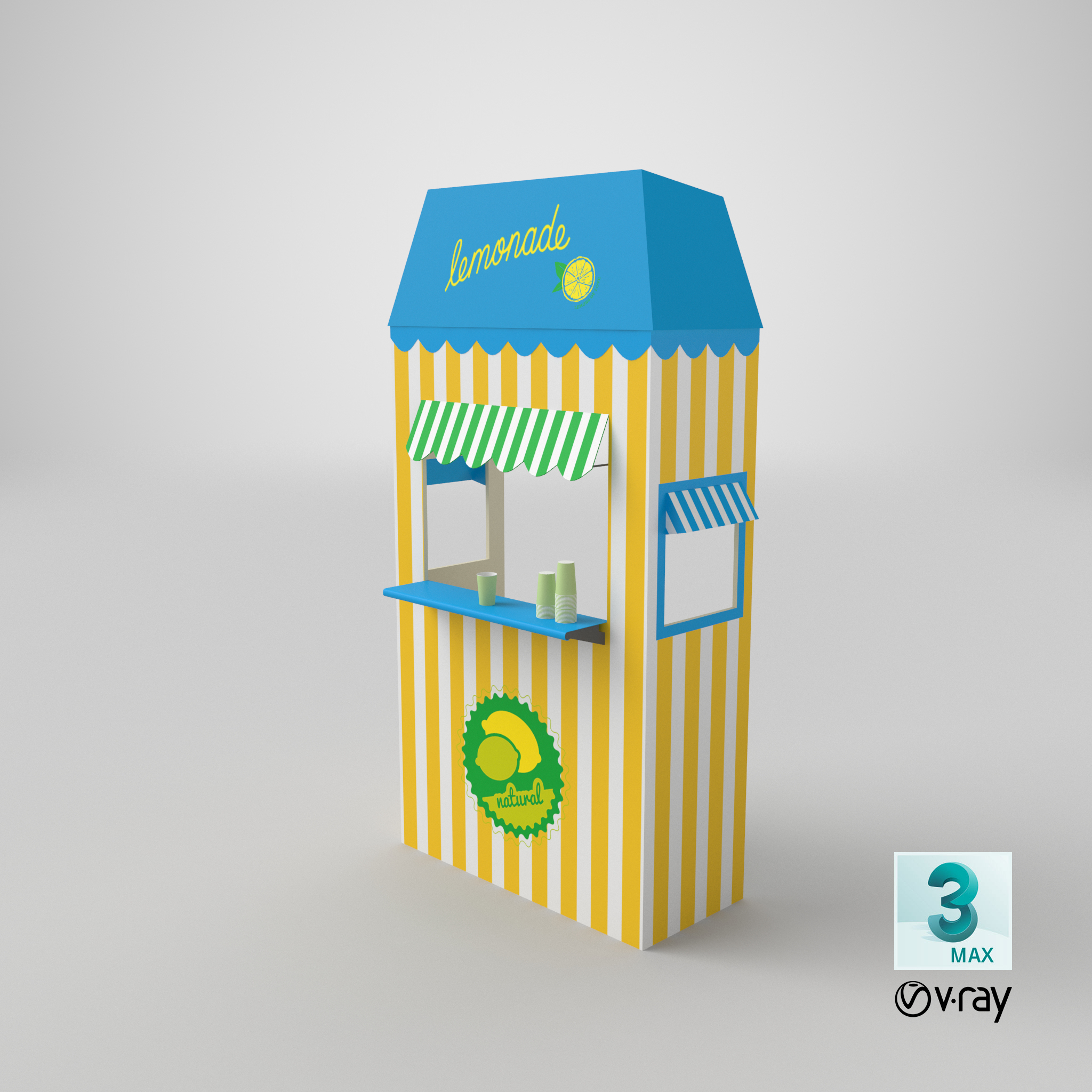 Lemonade juice booth model - TurboSquid 1445309