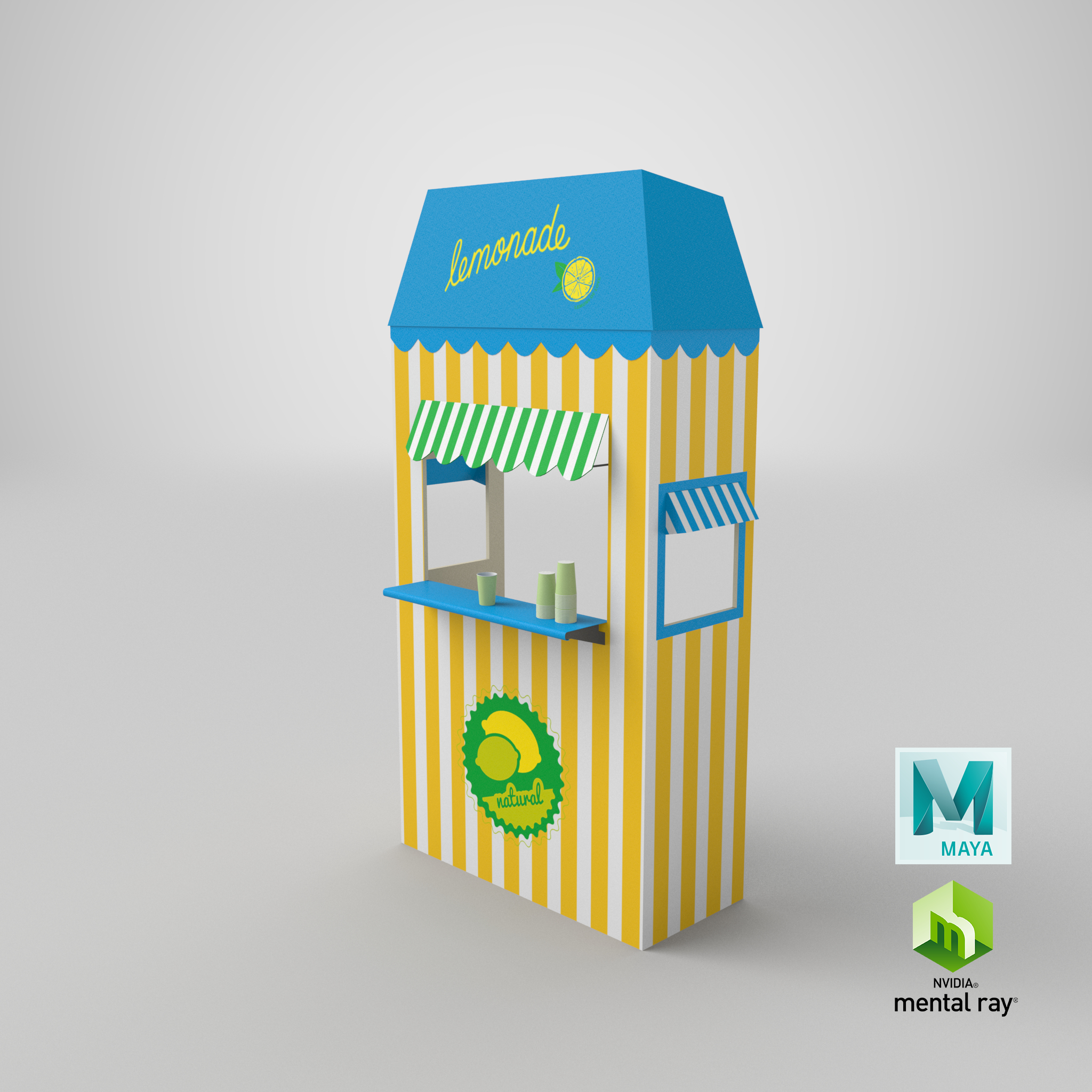 Lemonade juice booth model - TurboSquid 1445309