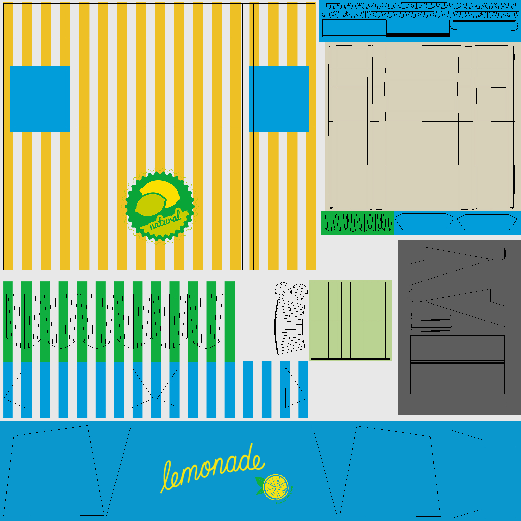 Lemonade juice booth model - TurboSquid 1445309