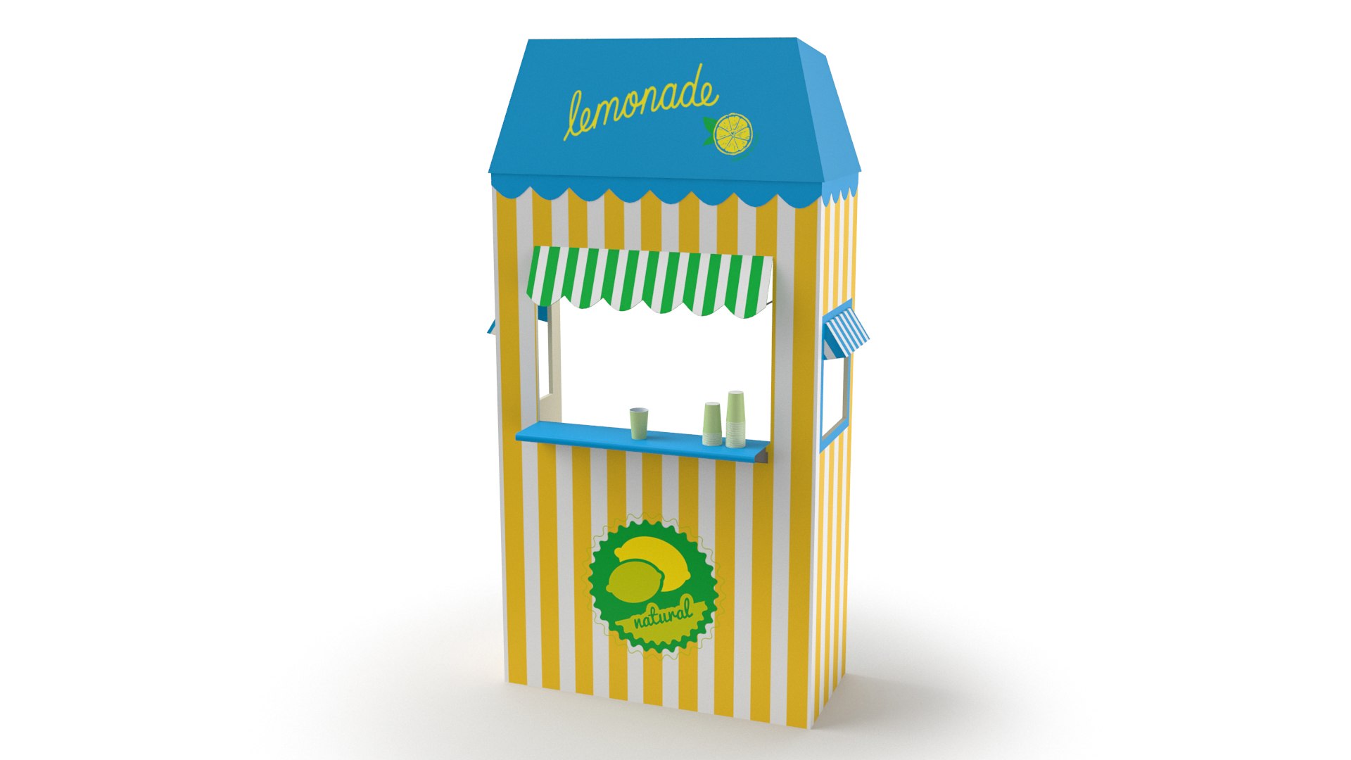 Lemonade Juice Booth Model - TurboSquid 1445309