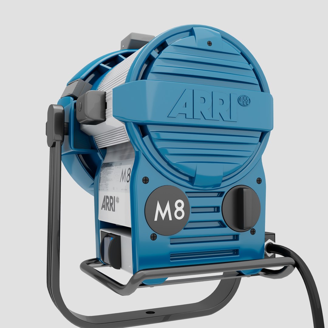 ARRI M8 HMI Lamp Head M-Series With Barndoors Light Fixture 3D ...