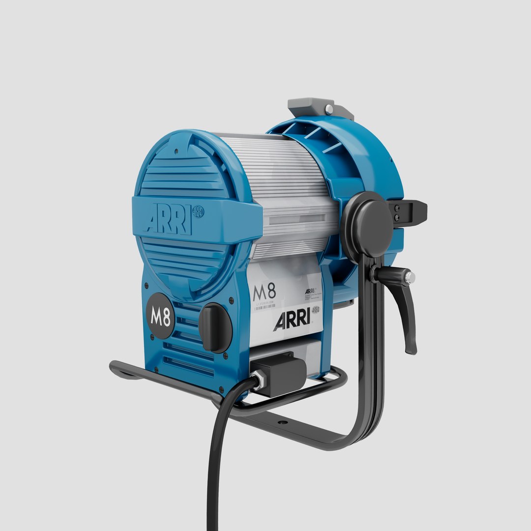 ARRI M8 HMI Lamp Head M-Series With Barndoors Light Fixture 3D ...