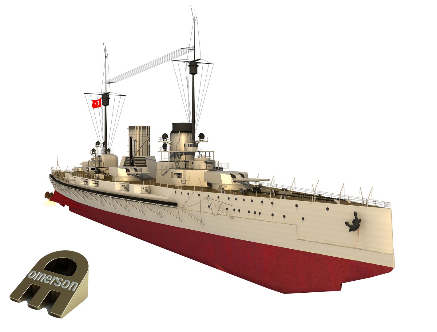 Moltke Class Ship Goeben 3D - TurboSquid 1314133